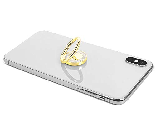 lenoup Glitter Bling Bling Phone Ring Holder,Sparkle Phone Ring Kickstand, Cell Phone Finger Ring Grip for Almost All Phones/Pad(Gold)