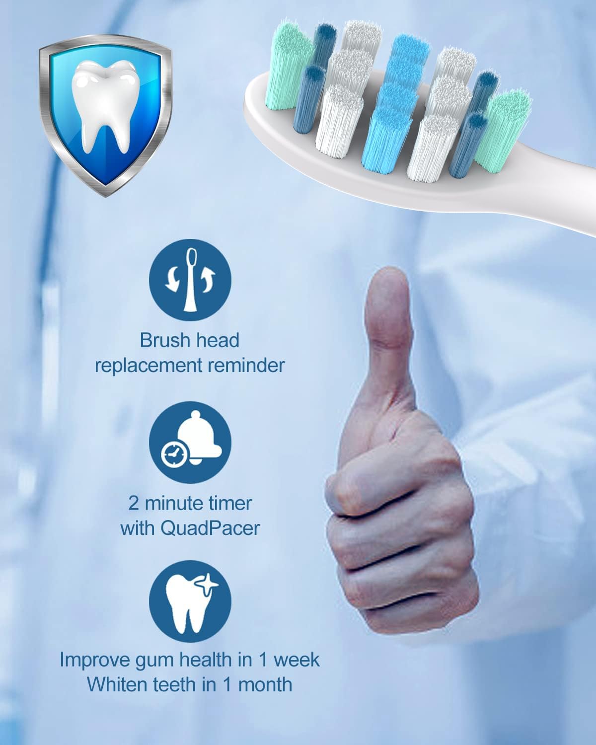 Replacement Toothbrush Heads for Philips Sonicare Replacement Heads, Electric Tooth-Brush Head Compatible with Phillips Sonic Care,for Philips Sonic Care Brush