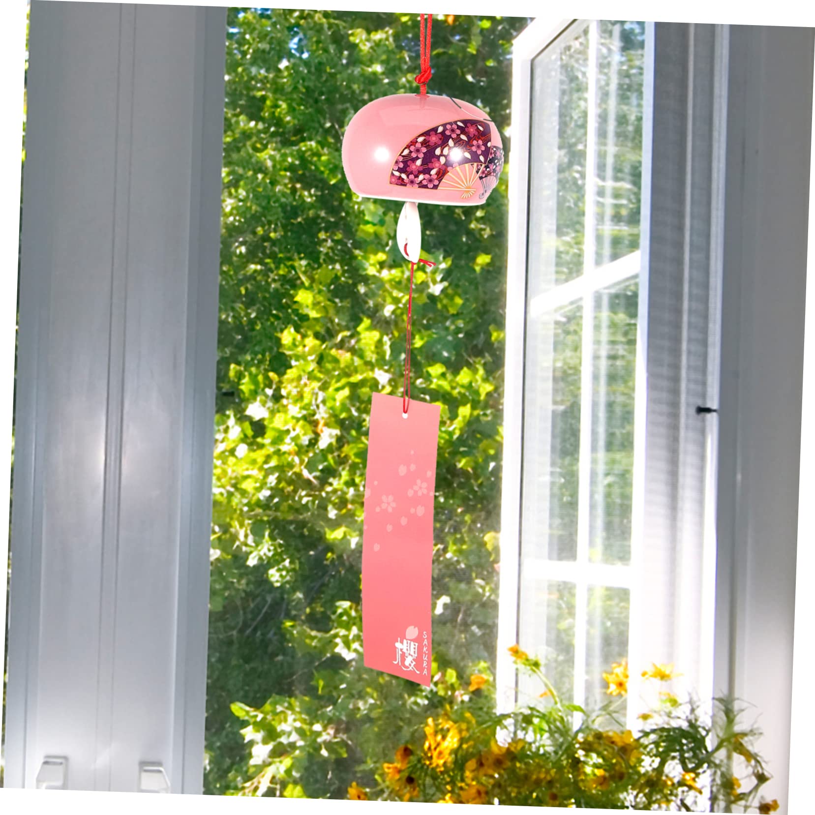 DOITOOL 5pcs Japanese Ceramic Wind Chimes Ceramic Wind Bell Handcrafted Wind Bells Windchimes Bell Window Wind Chimes Wind Chime Bell Retro Decor Ceramics Simple F01 Mount Fuji