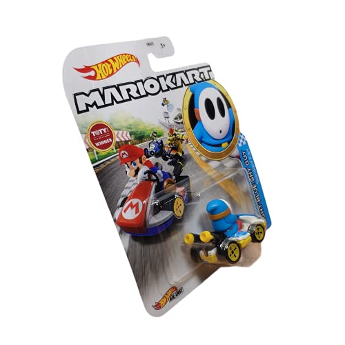 DieCast Hotwheels Mario Kart Light Blue Shy Guy Standard Kart - Toty Winner 2021