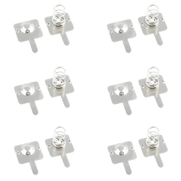 Fielect 20Pairs AA Battery Spring Plate AA Battery Positive Negative Conversion Spring Contact Nickeling Plate 13.0mmx11.5mm