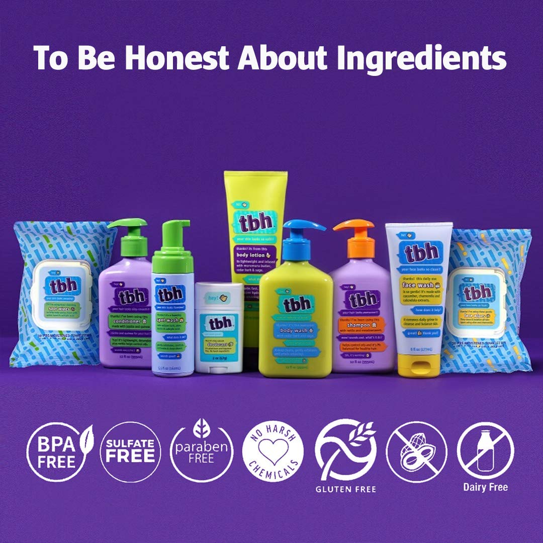 TBH Kids Body Wash - Gentle Exfoliating Body Wash - Sulfate, Paraben Free - 12 oz