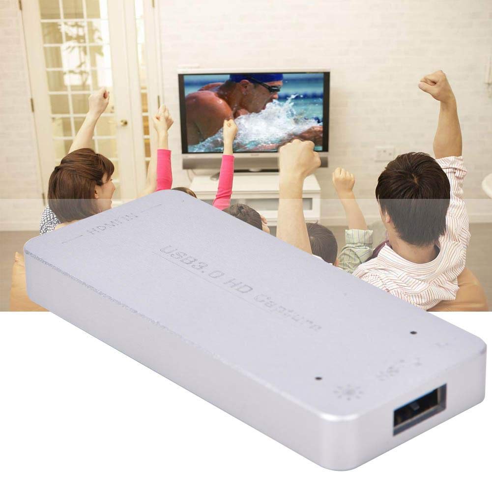 Pomya Video Audio Capture Card, USB 3.0 High Definition Video Audio Capture Card for OBS Live Streaming 1080P HDMI Compatible with Windows Linux Os X System,Plug-N-Play