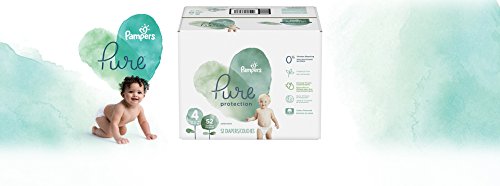 Diapers Size 4, 52 Count - Pampers Pure Protection Disposable Baby Diapers, Hypoallergenic and Unscented Protection, Super Pack (Old Version)