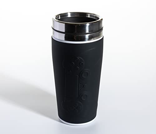 Paladone Playstation Thermal Travel Coffee Mug & Reusable Sticker Set