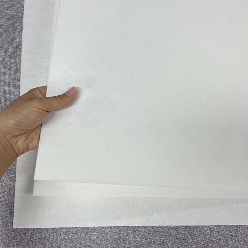 36" Wide Stiff Felt for Crafts, 2mm Thick Felt Fabric by The Metre, Nonwoven Fabric Sheet for DIY Arts & Craft, Decorations, and Padding(White)