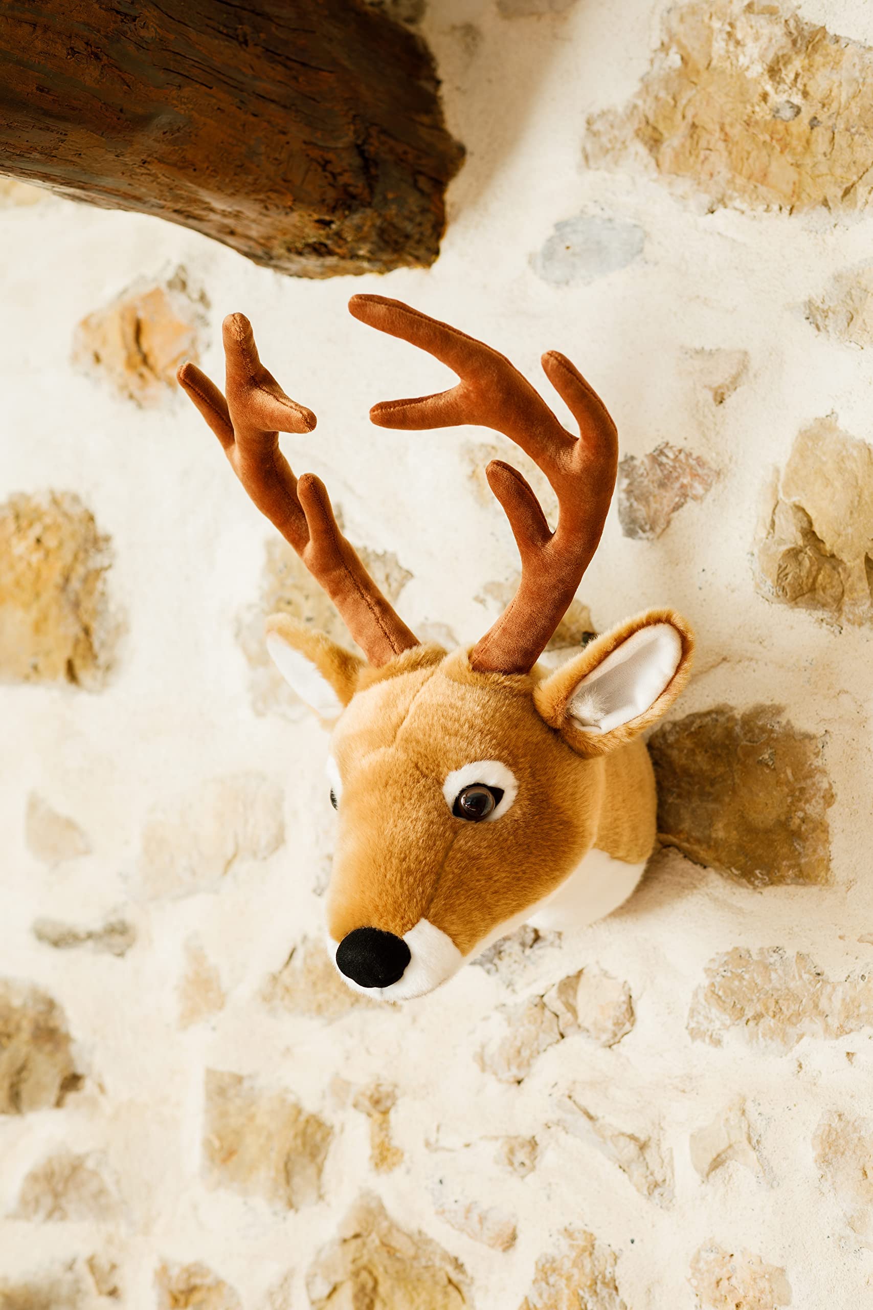 BAOUBEAR Plush Stuffed Deer Head β 17 Inch Hunting Toy, Handcrafted Trophy, Woodland Nursery Decor