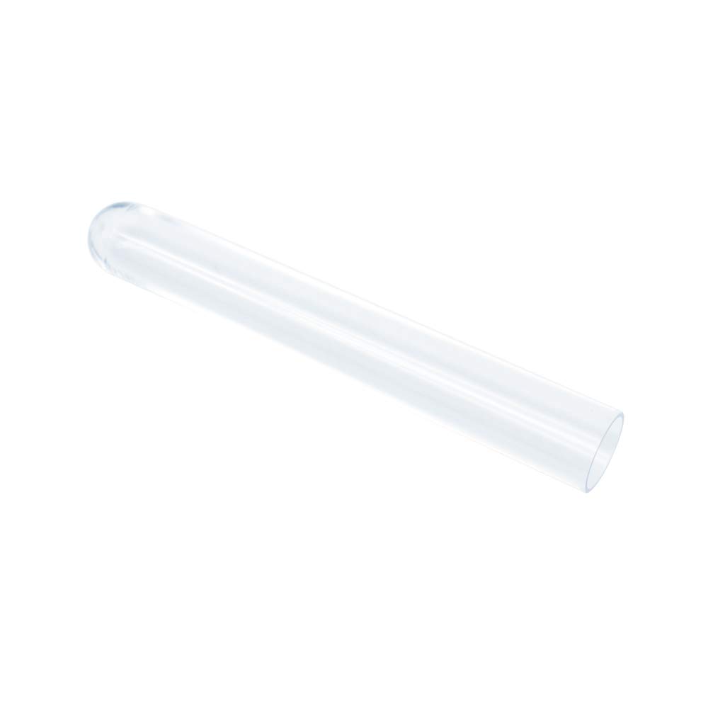 Eowpower 10ml 16x100mm Clear Plastic Test Tubes with Blue Caps, Pack of 50