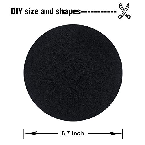 6 Pack Charcoal Filters for Kitchen Compost Bins - Thickening Compost Bin Filters Activated Carbon Filters for Kitchen Compost Bin Filters Replacement, 0.4" Thickness