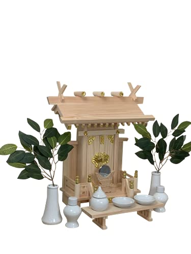Kamidana no Sato Shrine Set, One Company, Wakaba (Medium), Shrine Set, Authentic Shinto Shrine Set, New Construction, Opening, Office, Kamidana Natural