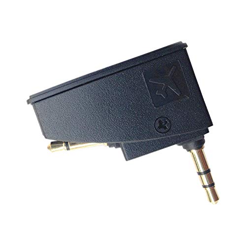 Noise Reduction Airplane Headphone Adapter for Bose QuietComfort 2 QC3 QC15 QC25 QC35 QC20I SoundLink AE2 AE2W and More Headphones Golden Plated