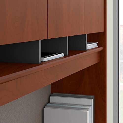 Bush Business Furniture Series C Office Desk with Hutch and Mobile File Cabinet, 60W x 24D, Hansen Cherry