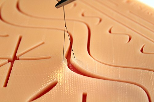 Extra Large UltraPad 3-Layer Suture Pad (8x8") w/ 28 Precut Wounds - Largest Suturing Practice Pad in The World - Handmade in Brooklyn, USA