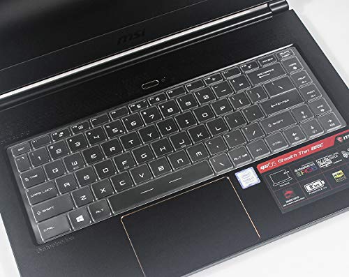 CaseBuy Premium Clear Keyboard Cover for MSI GS65 GF63 Stealth Thin 15.6"/MSI PS63 P65 WP65 WS65 15.6 Inch/MSI PS42 14 Inch Gaming Laptop, Ultra Thin Dustproof Protective Skin, TPU
