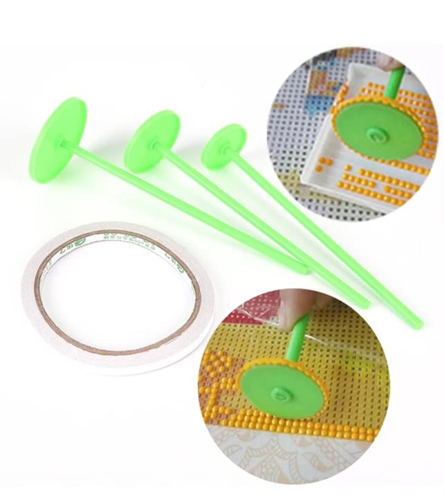 3Pk Diamond Painting Drill Dot Wheel Pen Accessory Kit, Round Square Gem Dot Multi Pick Placer by DPG - The Diamond Painting Group