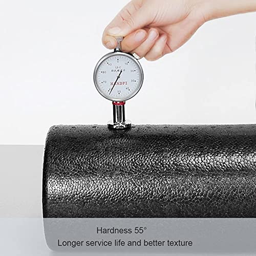 3Sizes Pilates Foam Roller Black Yoga Foam Roller Exercise Equipment Massage Roller Body for Women Men,45cm
