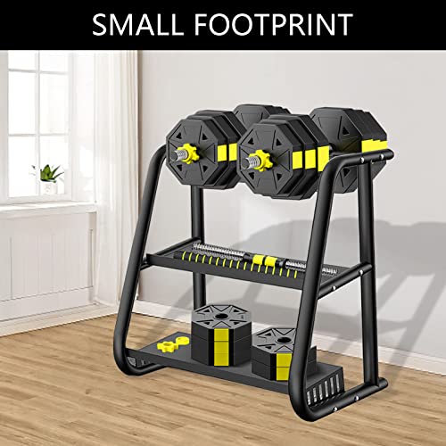 Adjustable Weights Dumbbells Set,Non-Rolling Adjustable Dumbbell/BarbellSet, Free Weights Dumbbells Set With Connecting,Hexagon,Dumbbell Weights Set for Home Gym, Fitness Equipment for Men Women (20lbs)