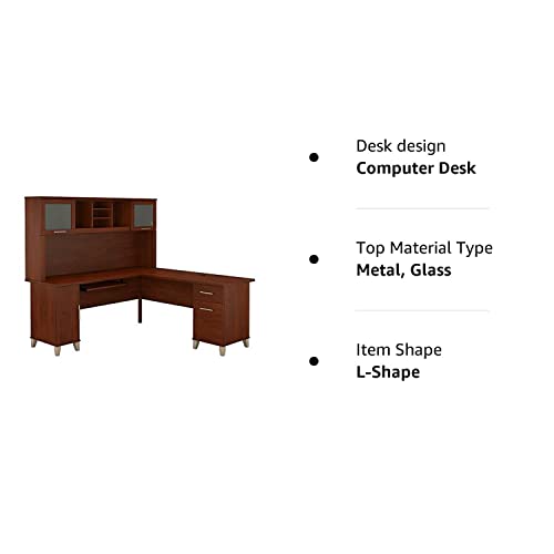 Bush Furniture Somerset L Shaped Desk with Hutch