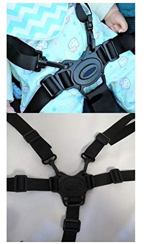 Replacement Parts/Accessories Compatible with Baby Joy Strollers Products for Babies, Toddlers, and Children (Stroller Harness Buckle B w Straps) 5Dw+Clips