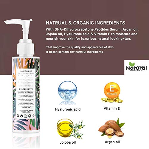 Self Tanner and Tanning Mitt - with Natural & Special Ingredients, Sunless Self Tanning Lotion for Quick Sunless Tanning, Bronze (5.12 FL OZ, Pack 2)