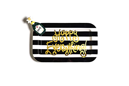 HAPPY EVERYTHING! Black Stripe Mini Rectangle Platter