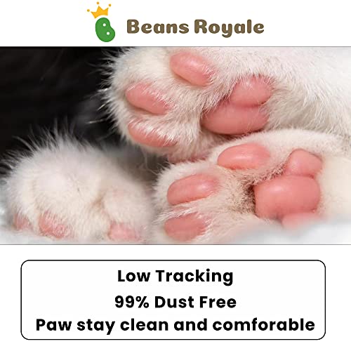 Beans Royale 2pcs Pack (6L x 2) Tofu Cat Litter, Biodegradable, Clumping Kitty Litter, Flushable,Pea Fiber,Dust Free, Odor Control, Low Tracking, Lightweight