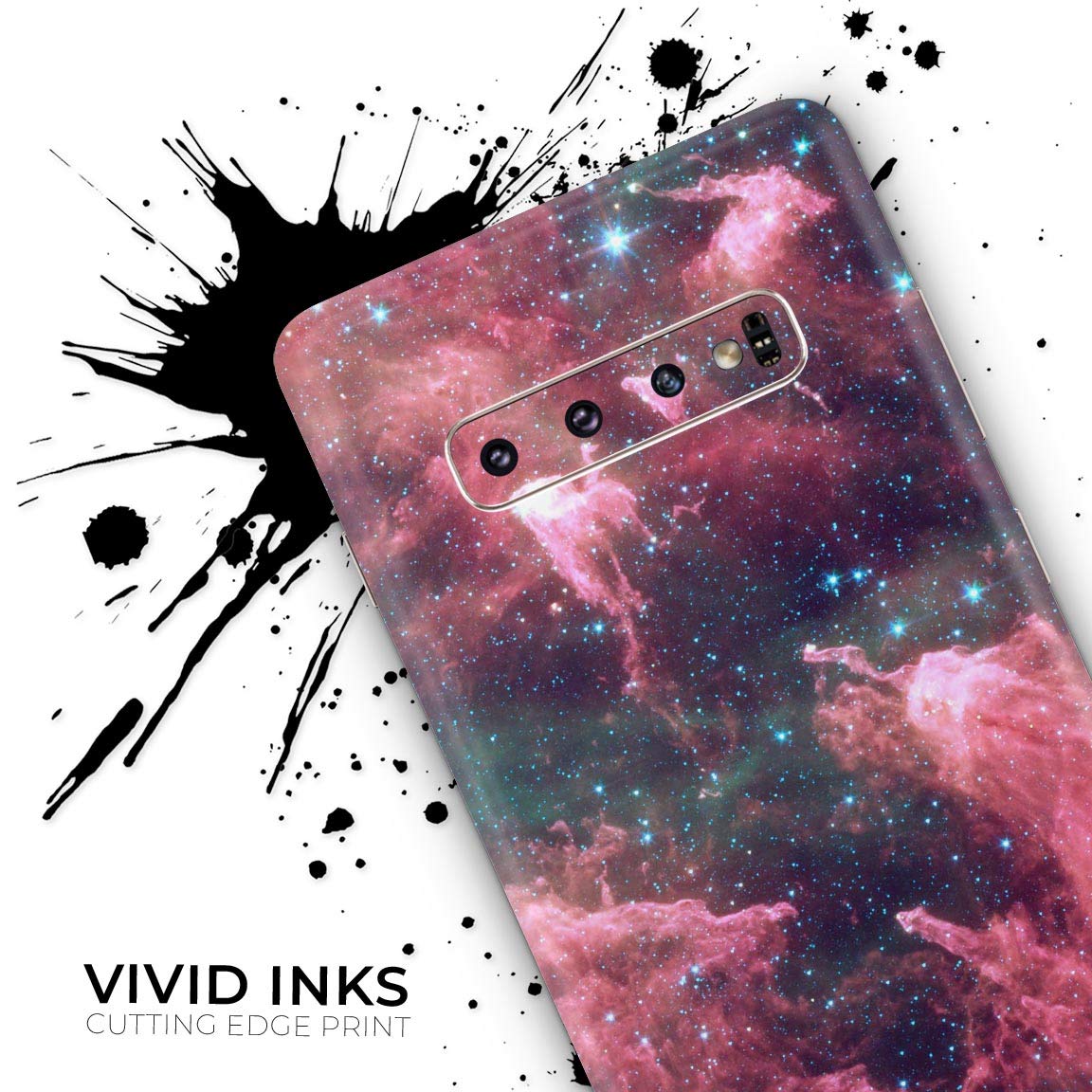 DesignSkinz Crimson Nebula Protective Vinyl Decal Wrap Skin Cover Compatible with The Samsung Galaxy S20 (Screen Trim & Back Glass Skin)