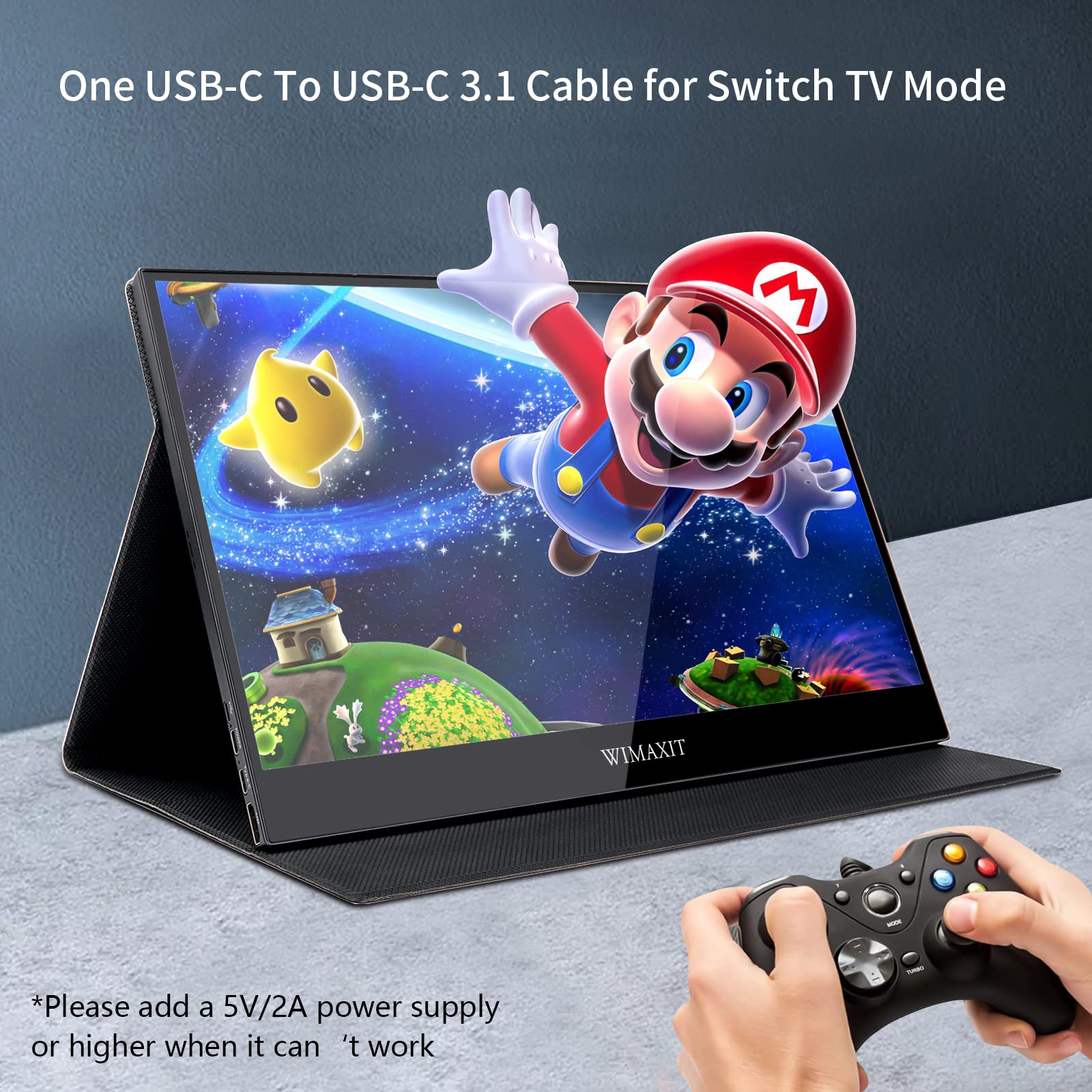 WIMAXIT 15.6inch Portable Touch Screen Monitor USB C HDMI Lapotp Monitor Compatible for Android Phone with Buit-in Soeakers for Gaming,Home Office
