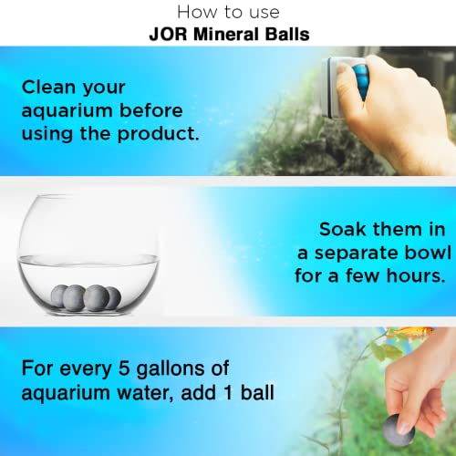 JOR Betta Tourmaline Balls, Crystal Clear Water, Vibrant Energetic Fish, Stabilizes pH, 20 pcs