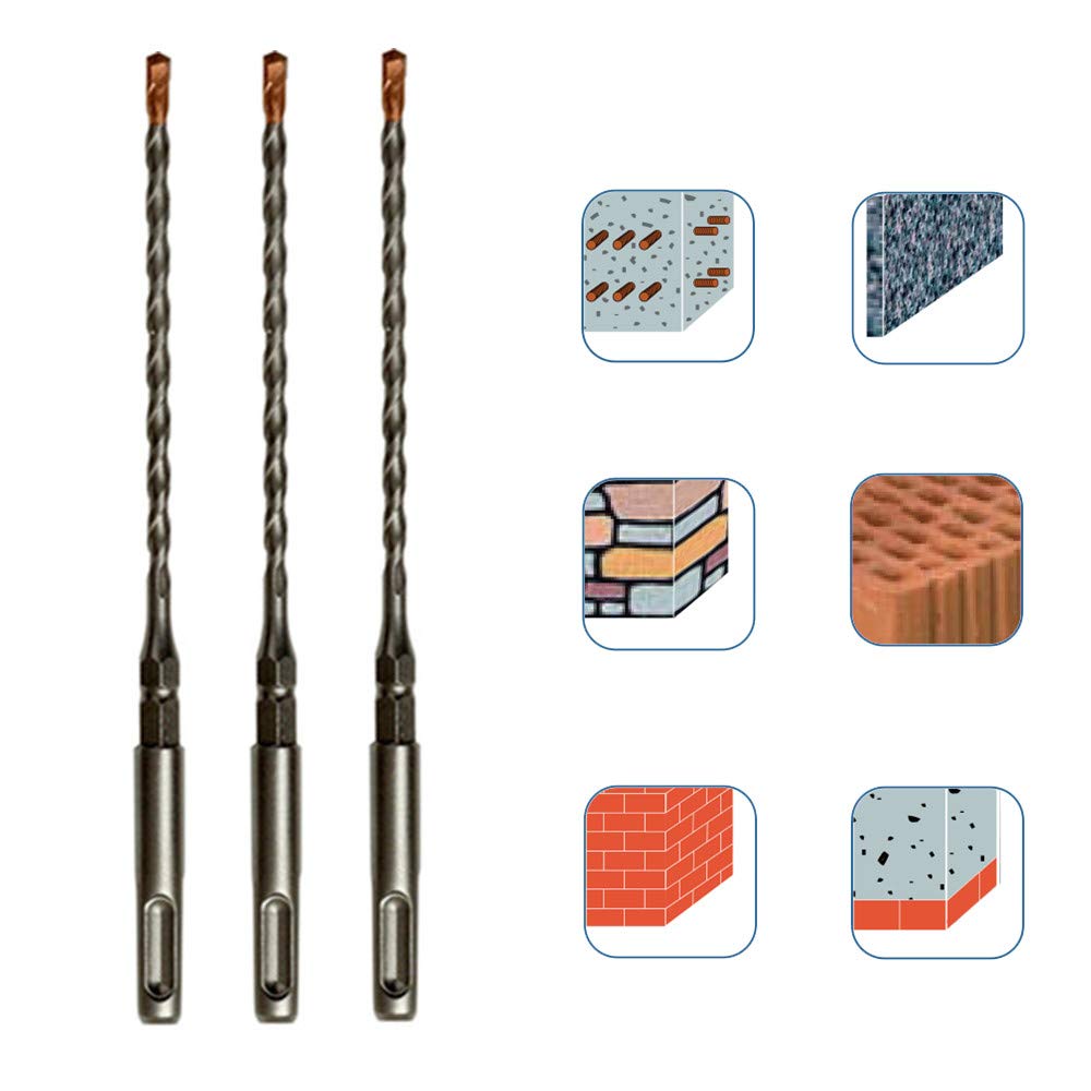 36PC, 5/32" x 7" with 1/4" SDS Plus Hex Rotary Hammer Drill Bits for Concrete Screw, Rotary Drill Bit 5/32, Sds Plus Bits (5/32 x 7,36)