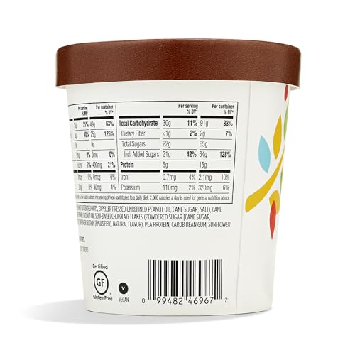 365 by Whole Foods Market, Ice Cream Non Dairy Chocolate Chip Peanut Butter, 1 Pint