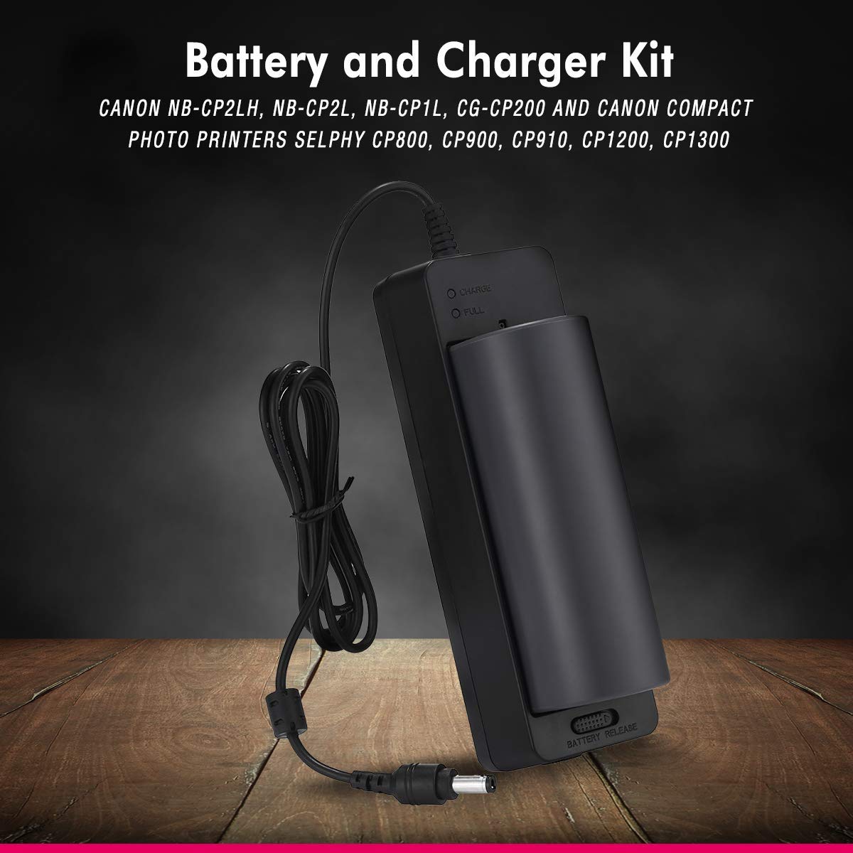XPIX Battery and Charger Kit for Canon NB-CP2LH, NB-CP2L, NB-CP1L Battery CG-CP200 Charger Adapter for Canon Compact Photo Printers SELPHY CP800, CP900, CP910, CP1200, CP1300, CP1500