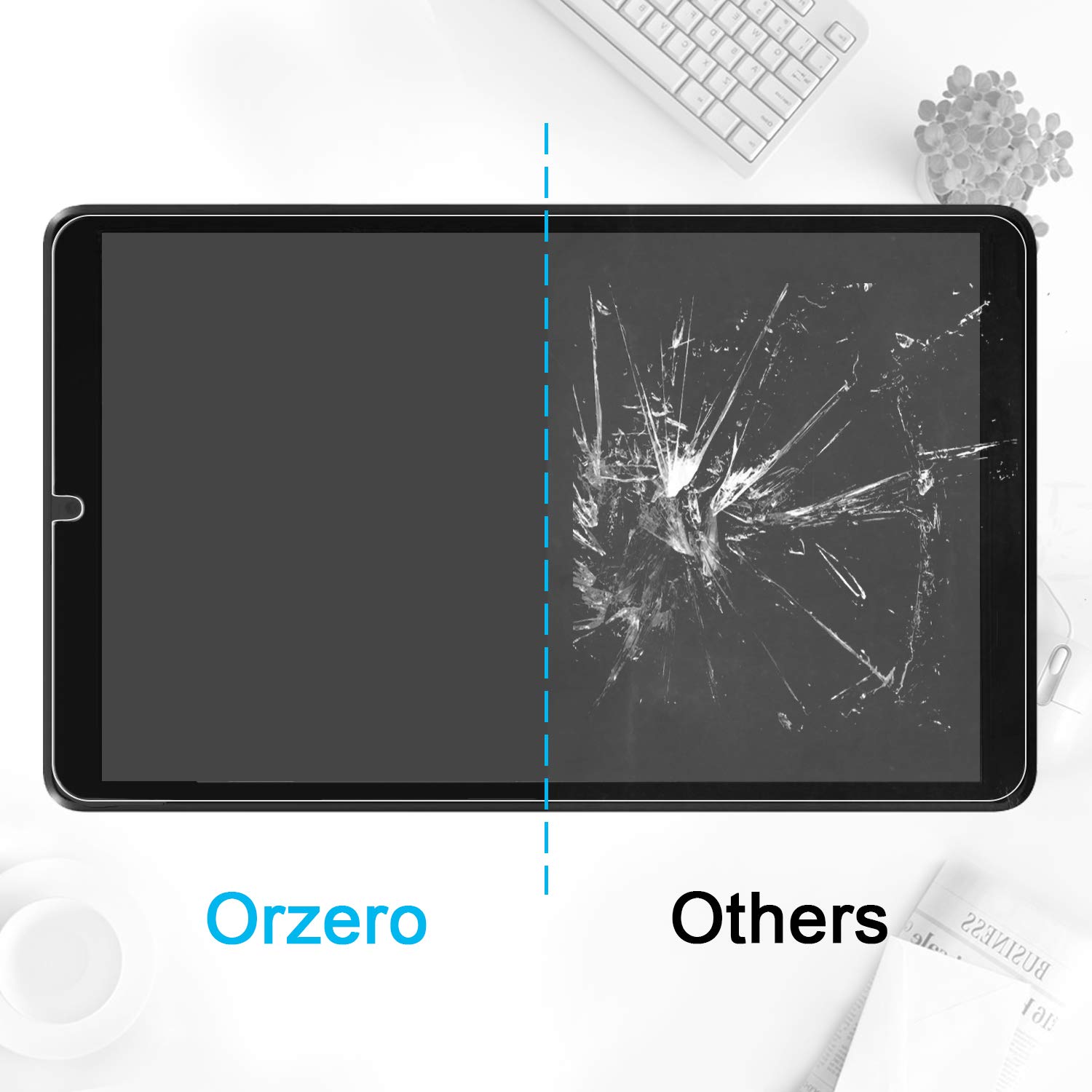 Orzero (3 Pack) Tempered Glass Screen Protector Compatible for Lenovo Tab M8 (8 inch), Protector De Pantalla 9 Hardness HD Anti-Scratch Bubble-Free