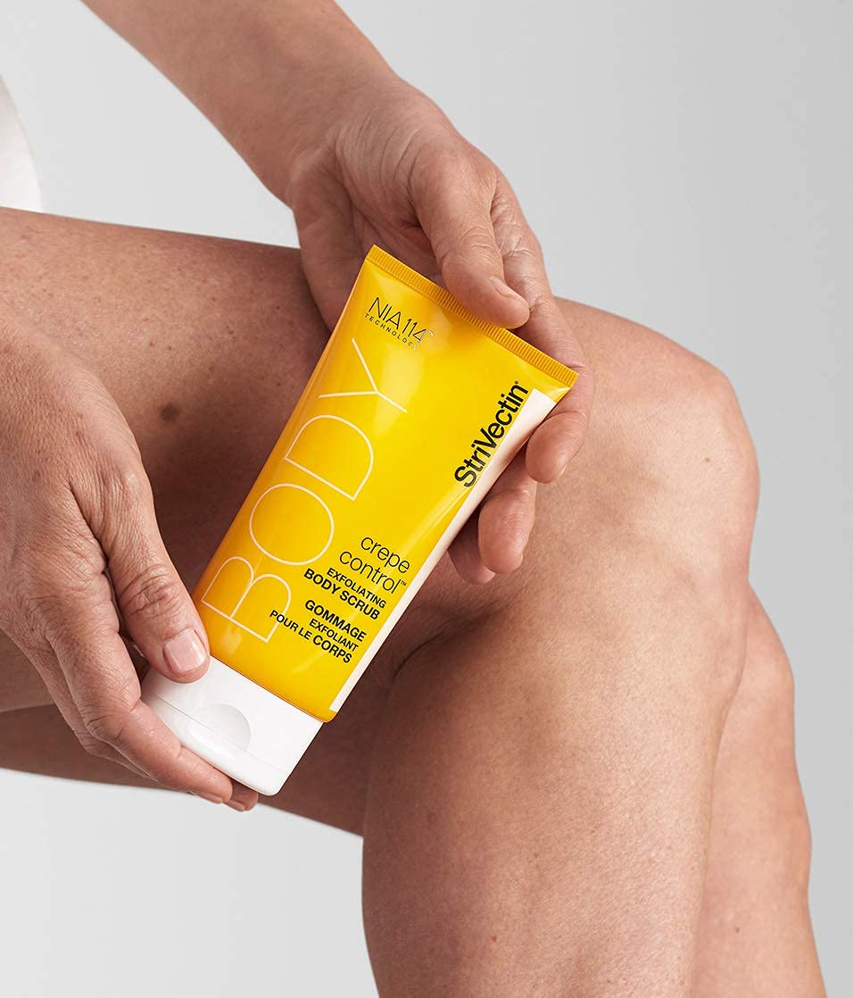 StriVectin Tighten & Lift Crepe Control Exfoliating Body Scrub, Targets Crepiness and Rough, Dull Skin, 5 Fl Oz, white