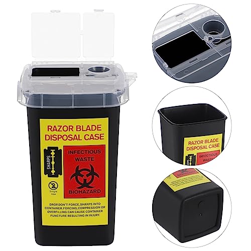 Beaupretty Blade Dispenser Case Razor Sharps Container Barber Shop Storage Bank Blade Disposal Case for Home