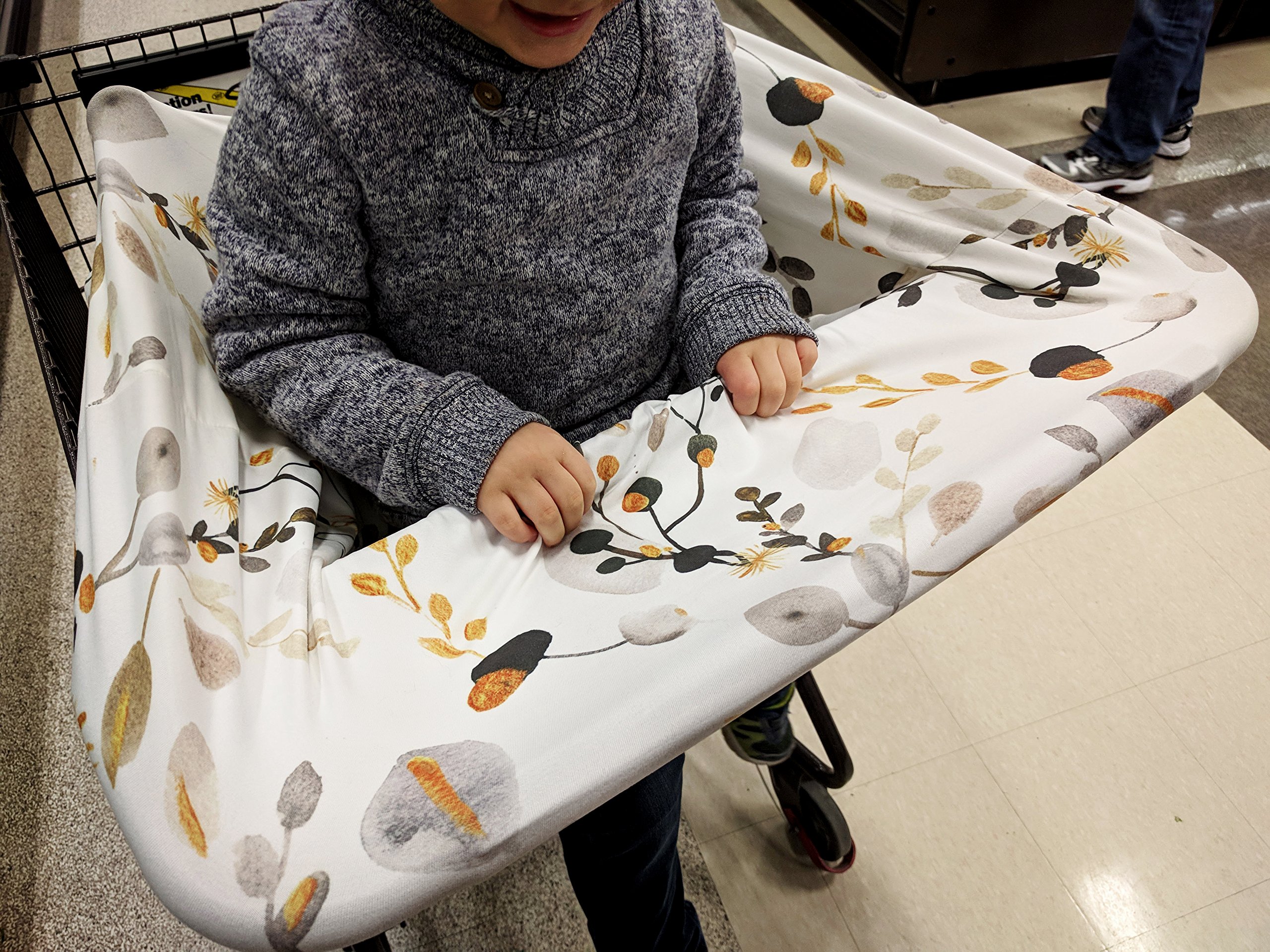Pobi Baby Car Seat Covers and Nursing Cover - Soft and Stretchy Unisex Pattern (Luxury)