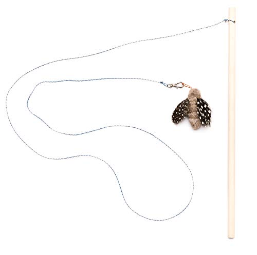 Van Ness Pets Interactive Moth Teaser Wand Toy for Cats Small