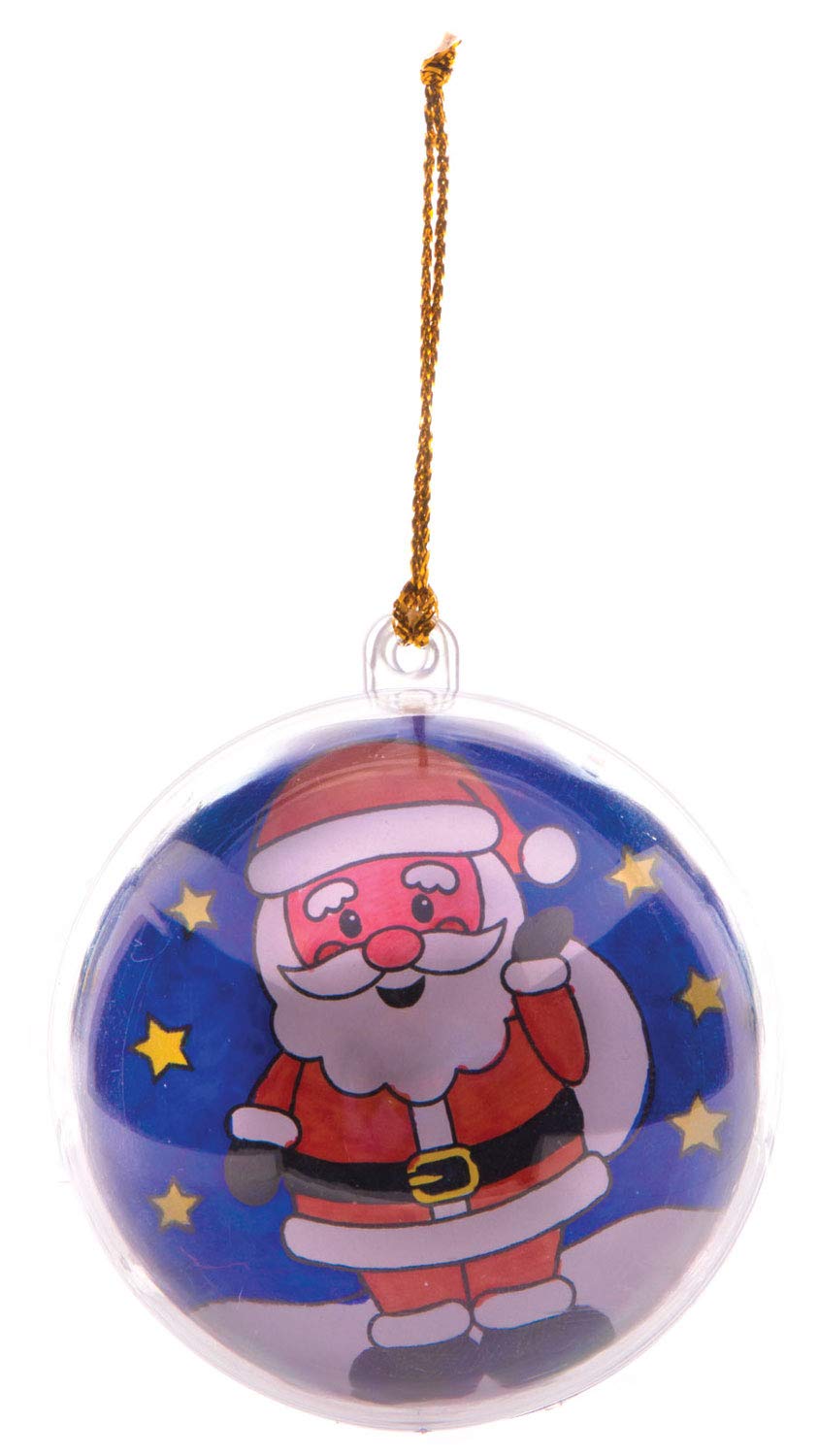 Baker Ross AT163 Christmas Colour in Baubles, Festive Arts and Crafts (Pack of 8), Assorted