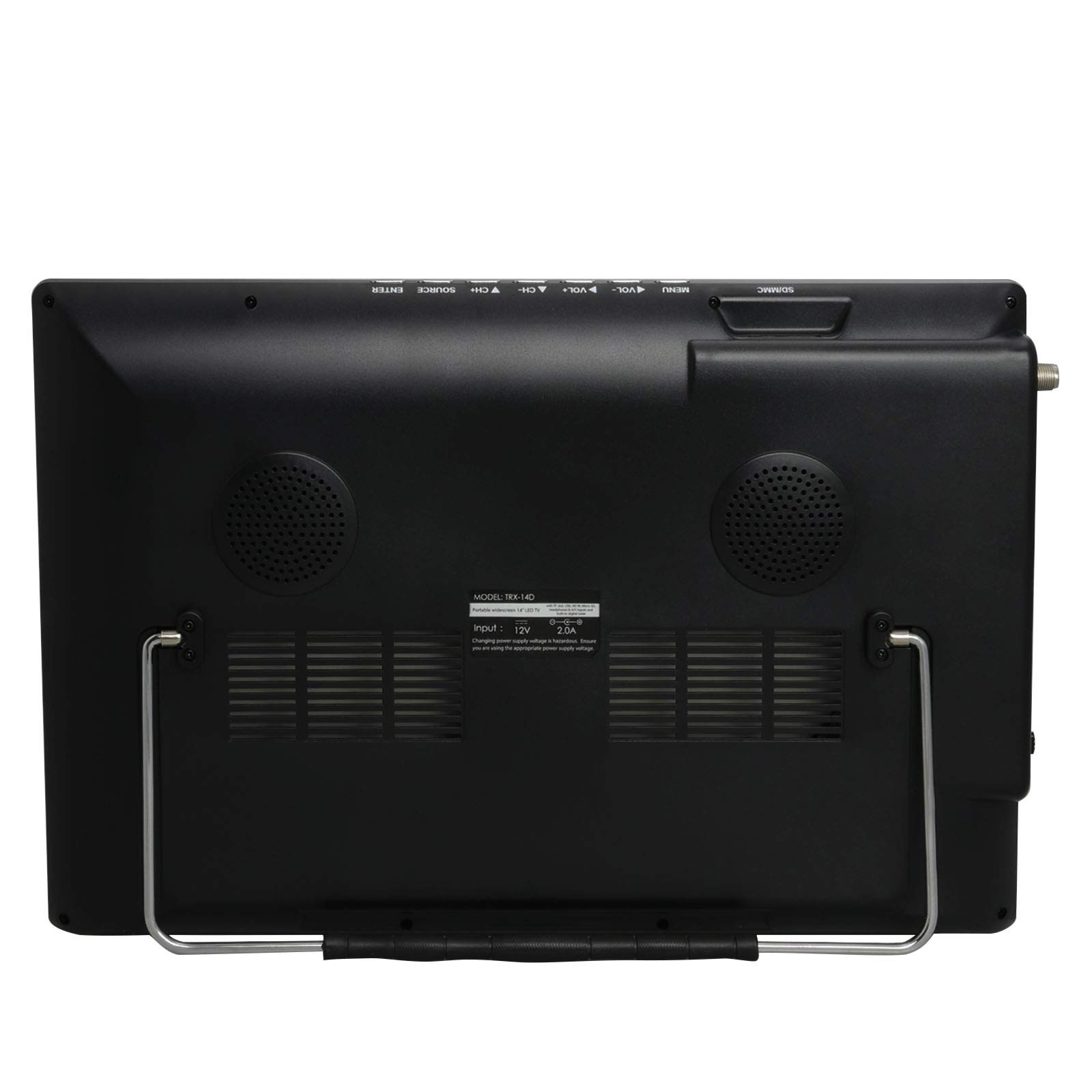 Trexonic Portable Rechargeable 14 Inch 720p LED TV with HDMI, SD/MMC, USB, VGA, AV in/Out and Built-in Digital Tuner
