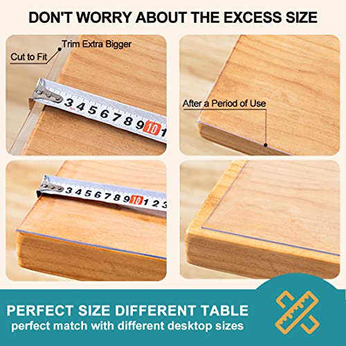 36x36 inch Inch Clear Plastic Outdoor Coffee Table Protector Tablecloth Desk Pad Mat Crystal Chair Mat Office Conference Garden Table Cloth Protection PVC Vinyl Countertop Cover Waterproof Non-Slip