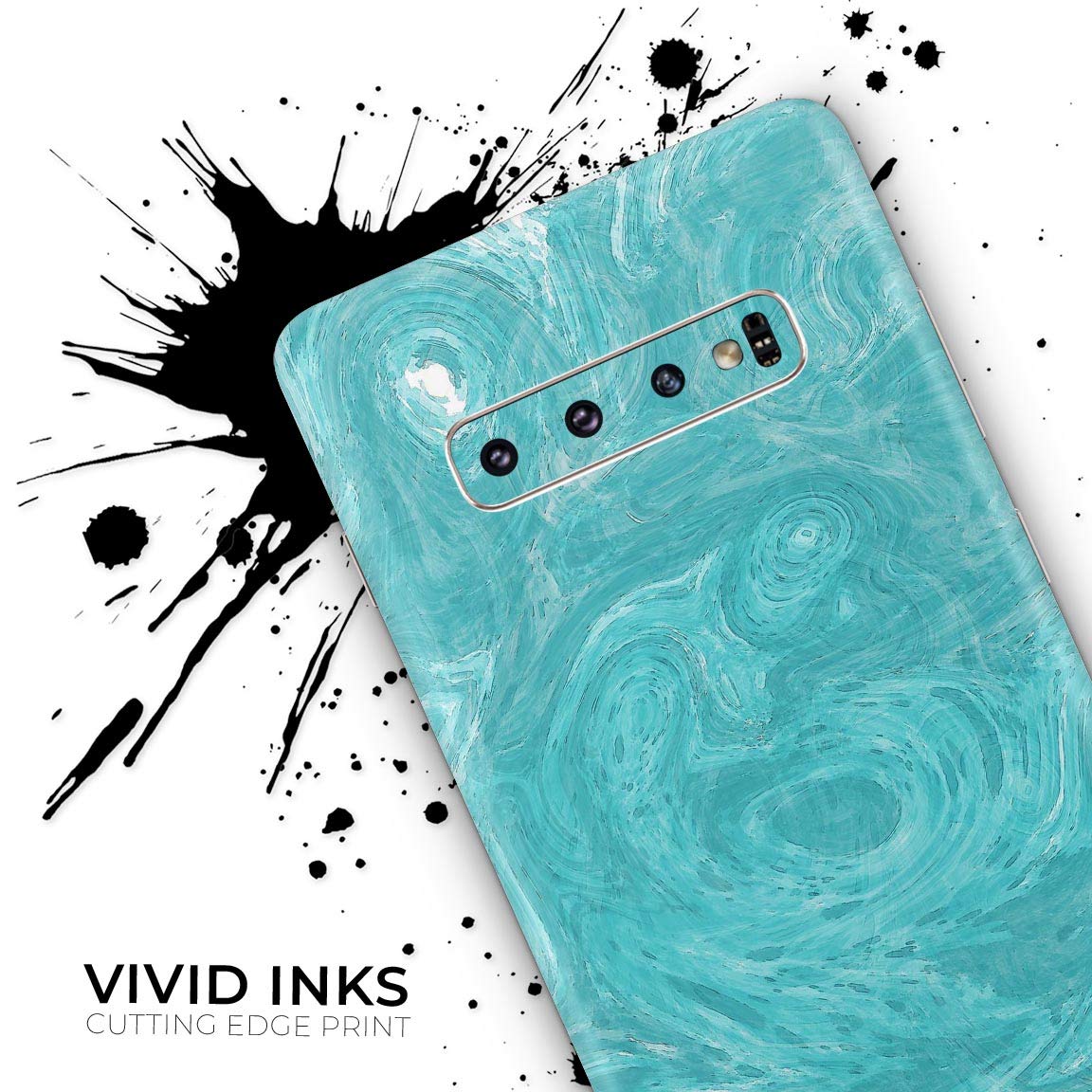 DesignSkinz Marble Surface V1 Teal Protective Vinyl Decal Wrap Skin Cover Compatible with The Samsung Galaxy S20 (Screen Trim & Back Glass Skin)