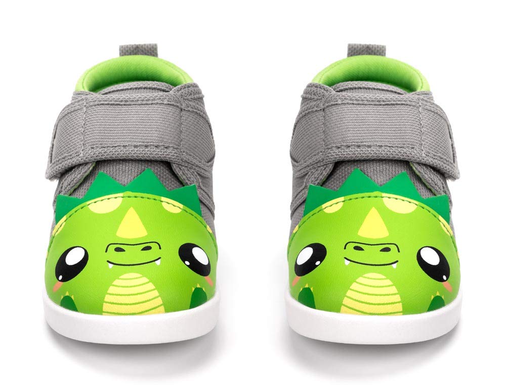 ikiki Squeaky Shoes for Toddlers/Little Kids (Fierce Dragon, Green, Size 8)