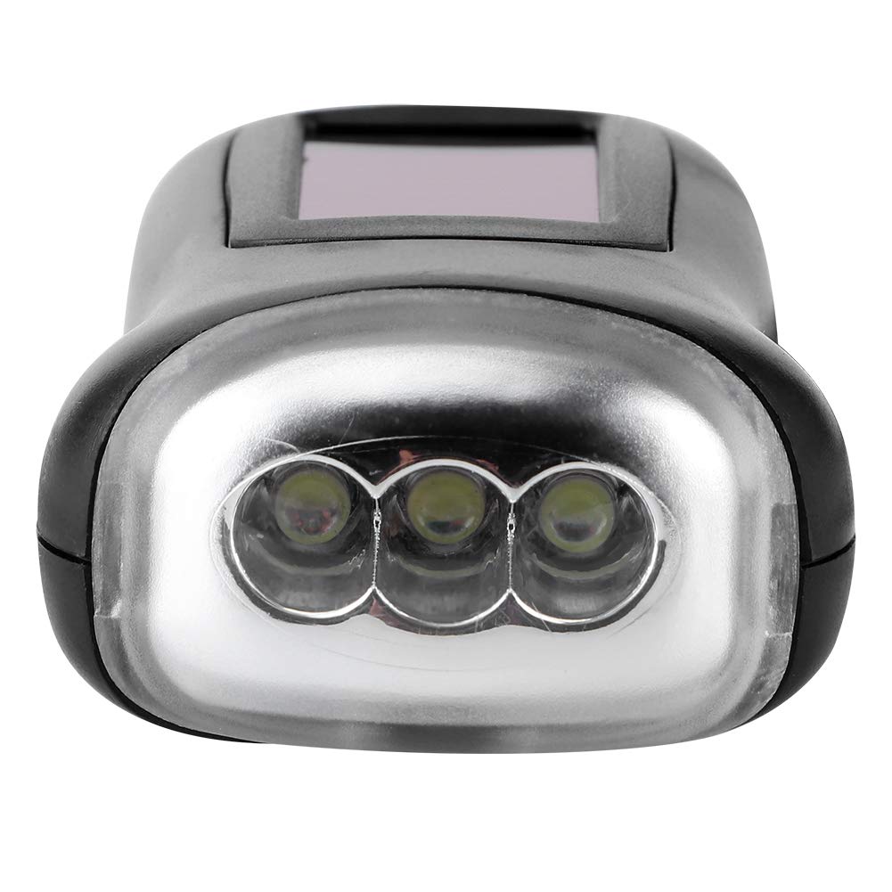 Super Bright Tactical Flashlight, Hand Crank Solar Powered Rechargeable Led Flashlight Portable Spotlight Mini Emergency Flashlight for Camping Hiking Field Survival Gear Power Outages