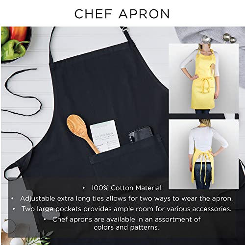 DII Unisex Buffalo Check Kitchen Collection, Classic Farmhouse Chef Apron, One Size, Pink &White