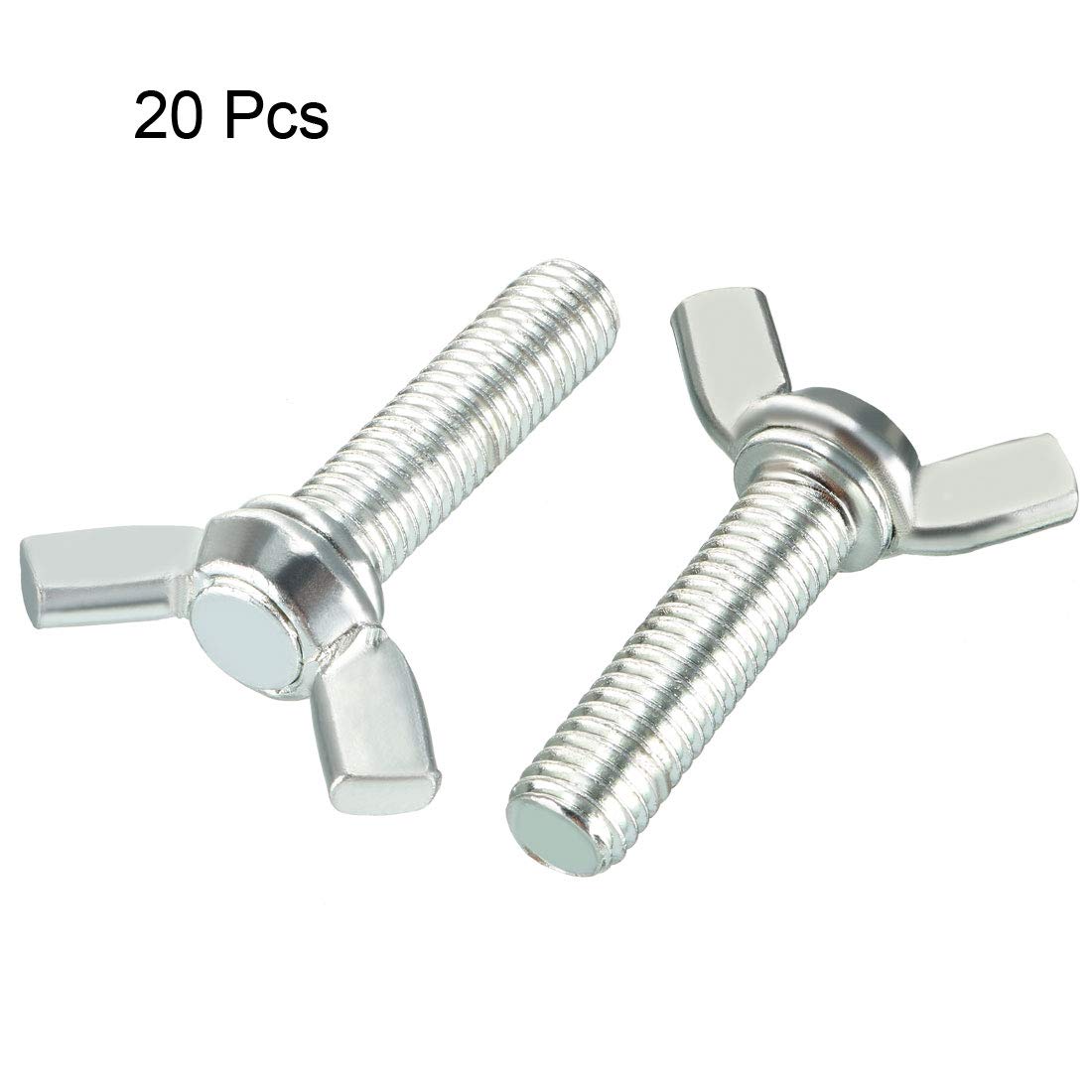 uxcell Wingbolt Butterfly Wing Thumb Hand Screws Bolts M8x30mm 1.25mm Pitch Carbon Steel 20pcs