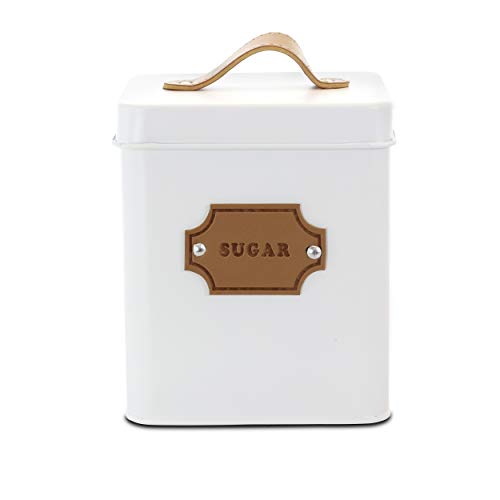 Megachef Storage and Organization Food and Coffee Canister Set Collection, 5 Piece, Matte White