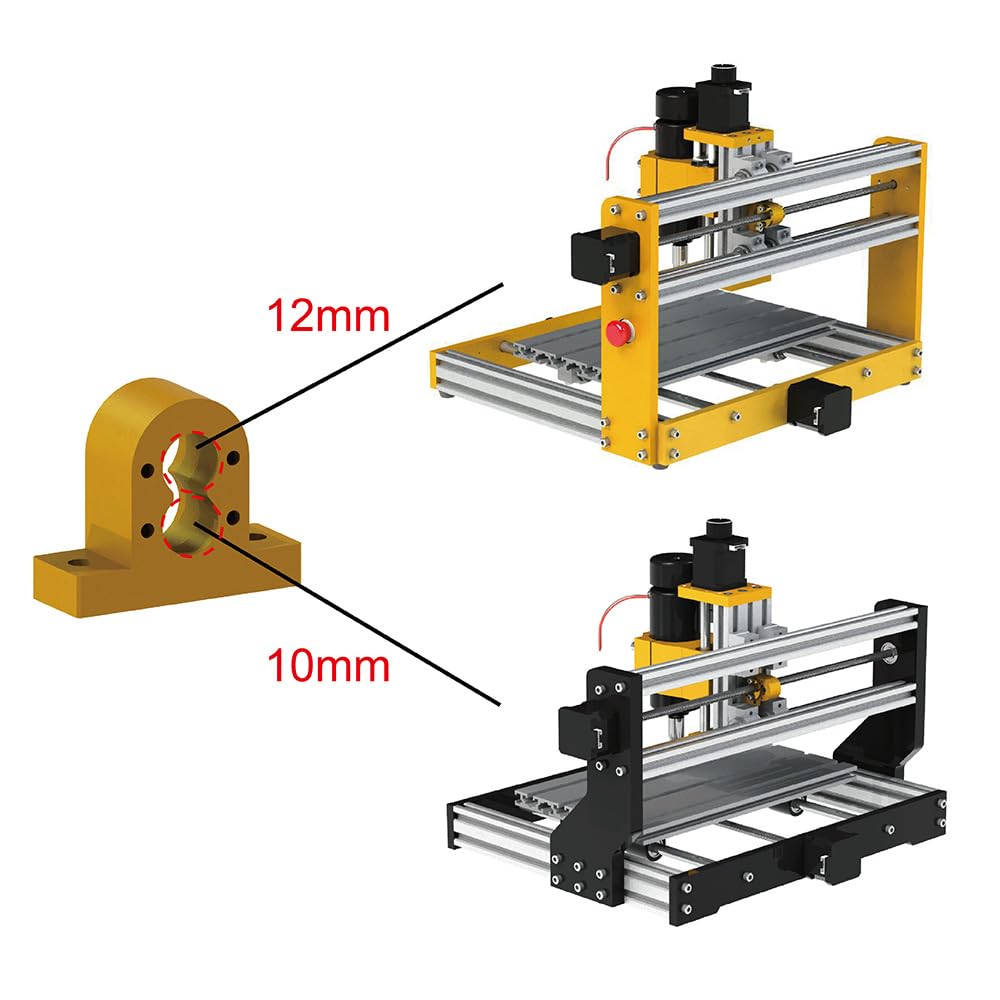LuTangous CNC 3018-PRO Z-axis Sliding Table Mount Kit, Aluminum Alloy Sliding Table Holder mount for 10mm Diameter Optical Axis Plastic Acrylic PCB PVC Wood Carving Milling Engraving Machine