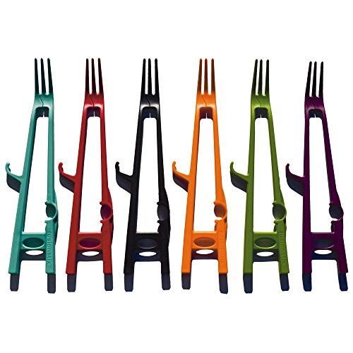 fusionstix, the reusable, BPA free, dishwasher safe, fork chopstick combo utensil flatware for home kitchen, camping, backpacking, picnics, outdoor activities, or eating on the go (Watermelon)
