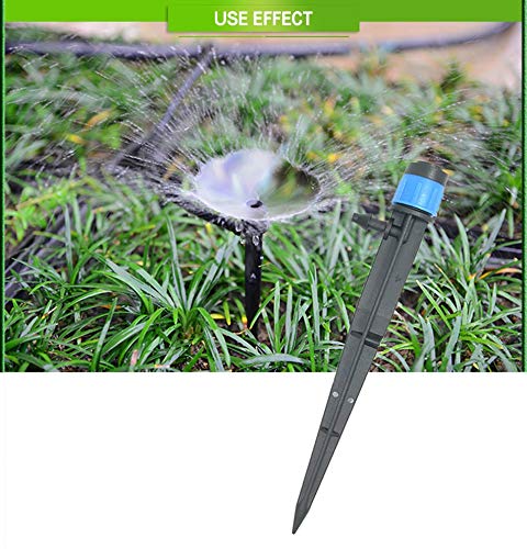 Lxcom Lighting 100 Pack Irrigation Drippers Drip Emitters Micro Spray Adjustable 360 Degree Full Circle Pattern Water Flow Irrigation Drippers Micro Bubbler Sprinkler Drip System Parts Drip Irrigation