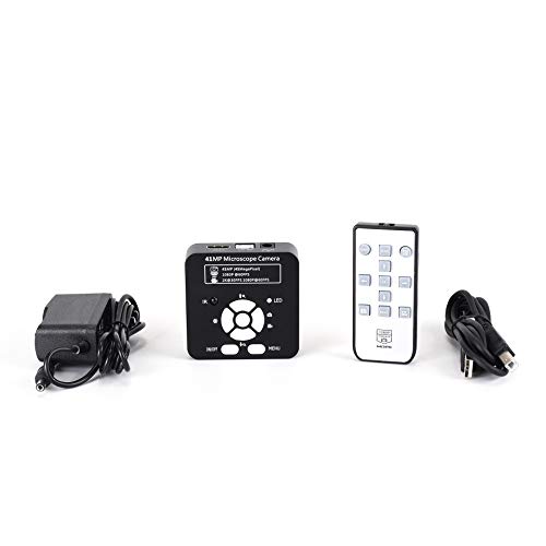HAYEAR 41MP HD 1080P HDMI TV USB C-Mount Industry Microscope Camera Set 300X Lens 56LED Light Lamp Big Boom Stand Support UP Down Forward Adjust with Soldering Mat